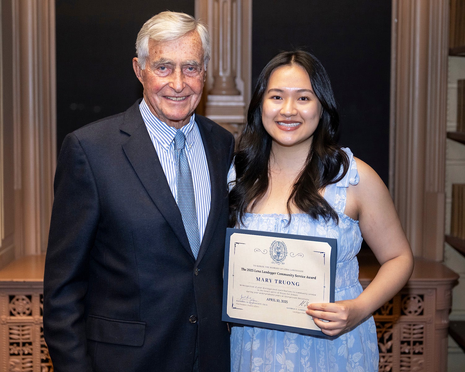 Students Receive Community Service Award - School of Health - Georgetown